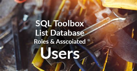 Sql Toolbox List Database Roles And Associated Users