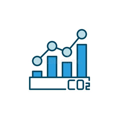 Co2 Carbon Dioxide Bar Chart With Arrow Colored Icon Stock Vector Illustration Of