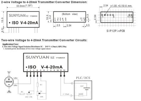 China Two Wire Loop Powered 0 5V 0 10V Voltage To 4 20mA Transmitter Converter IC China Loop