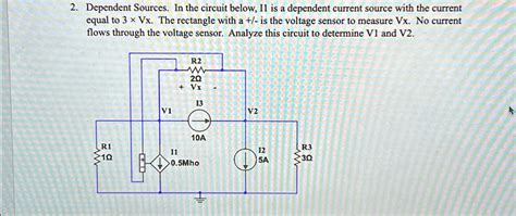 2 Dependent Sources In The Circuit Below I1 Is A Dependent Current