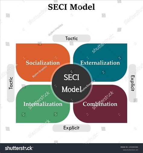 Seci Model Socialization Externalization Combination Internalization Stock Vector Royalty Free
