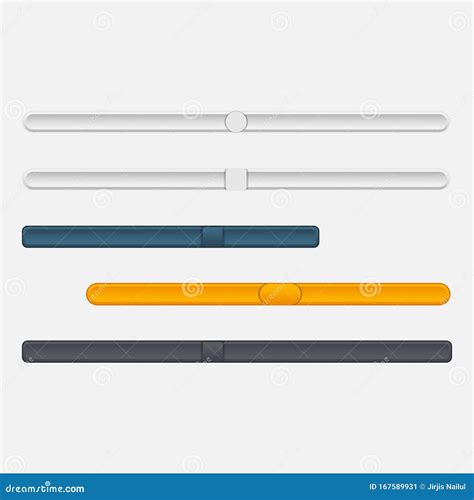 Ui Slider Button Set Vector Stock Vector Illustration Of Pictogram
