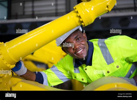 Engineer Work At Robotic Arm Factory Technology And Engineering