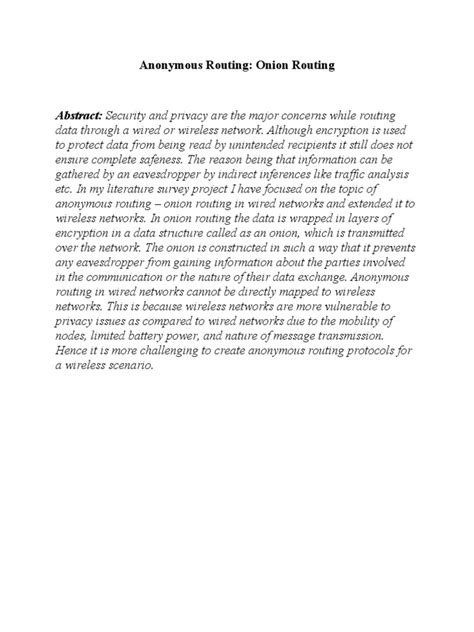 Anonymous Routing In Wireless Networks Pdf Business Proxy Server