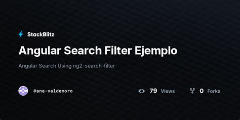 Angular Search Filter Ejemplo StackBlitz