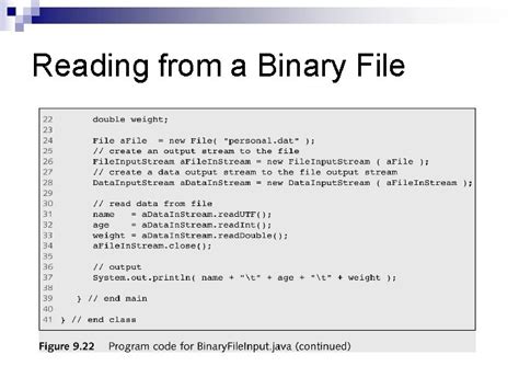 Java Chapter 9 File Input And Output Objectives