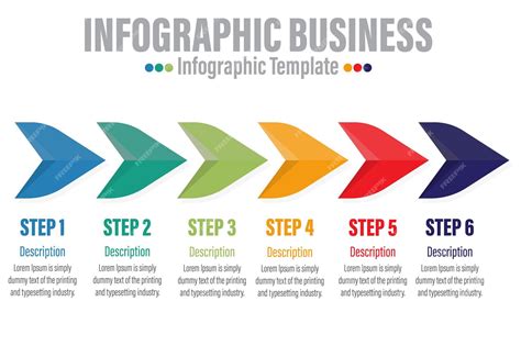 Premium Vector 6 Steps Ore Six 6 Option Business Data Visualization Process Chart Abstract