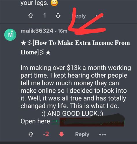 First Time Actually Seeing Scam Bots Comment A Link On One Of My Posts
