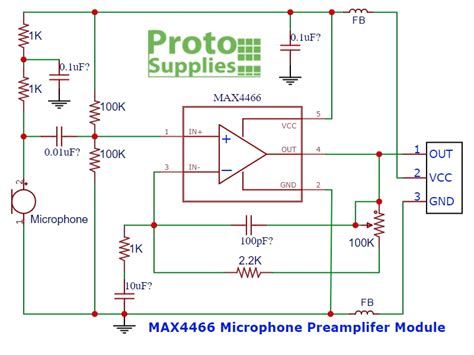 Max4466 Microphone Preamplifier Module Protosupplies