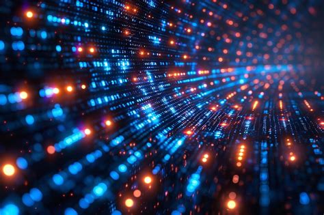 Premium Photo Background Of Blue Digital Binary Data Displayed On