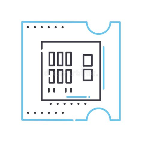Processor Line Icon Outline Symbol Vector Illustration Concept Sign