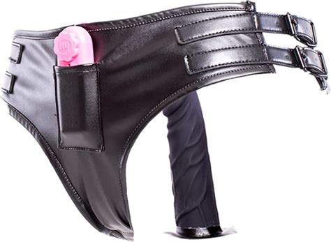 Sm Restraint Thicken Leather Panties Silicone Dildo Strap