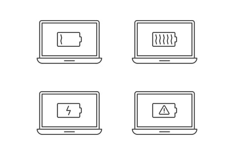 Premium Vector Laptop And Battery Notification Icon Vector Design