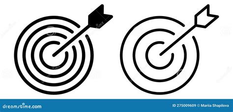 Target Line Icons Stock Vector Illustration Of Line