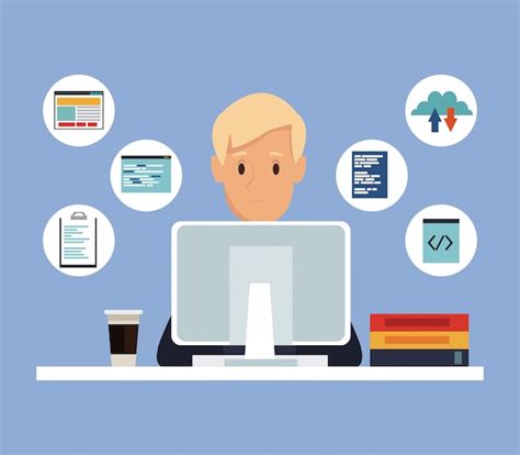 소프트웨어 및 프로그래밍 프리미엄 벡터