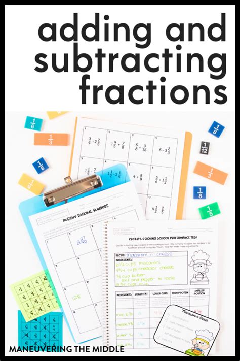 Adding And Subtracting Fractions With Models Maneuvering The Middle