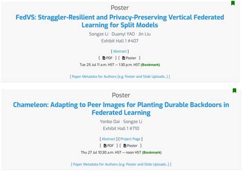 Songze Li On Linkedin Attending Icml 2023 And Federated Learning