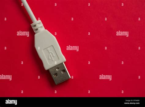 White Cable Usb Stock Photo Alamy
