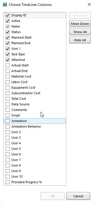 How To Add New Colums In Configure Of Timeliner Autodesk Community