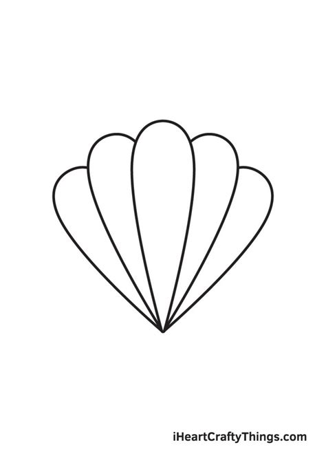 Seashell Drawing How To Draw A Seashell Step By Step