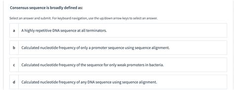 Solved Consensus Sequence Is Broadly Defined As Select An Chegg Com