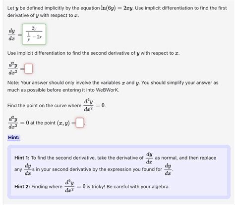 Solved Let Y Be Defined Implicitly By The Equation Chegg