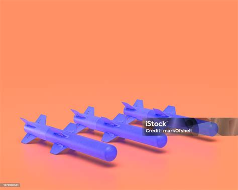 플라스틱 무기 시리즈 놓칠 수있는 몸 로켓 분홍빛이 도는 배경의 인디고 블루 암 3d 렌더링 전쟁 전투 및 자기 보호 1 인칭 슈팅 게임 아이템 1인칭 슈팅 게임에 대한