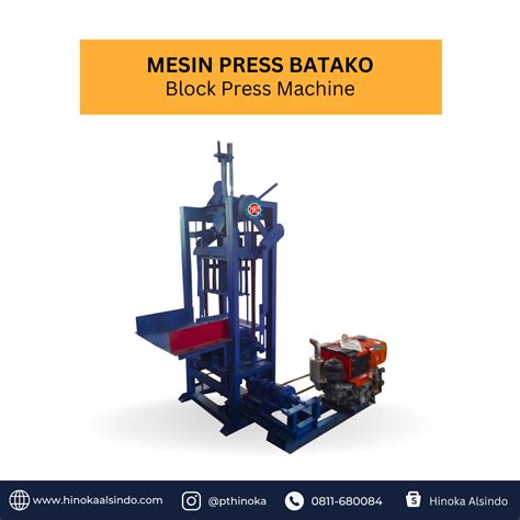 Jual Mesin Press Batako Alat Cetak Batako Oleh Pt Hinoka Alsindo