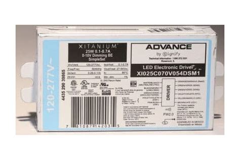 Advance Xi C V Dsm Xitanium V Dimming Led Driver W Vdc V Walmart Com