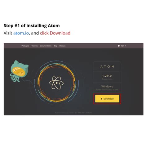 instructions to install atom and its script package