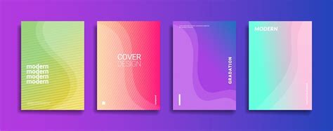 Premium Vector Bright Gradient Color Abstract Line Pattern Background Cover Design Modern