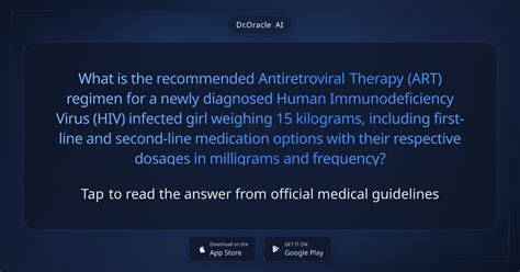 What Is The Recommended Antiretroviral Therapy Art Regimen For A