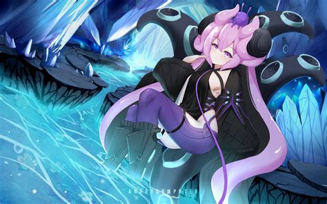 Artstation Commission Character Girls With Tentacle