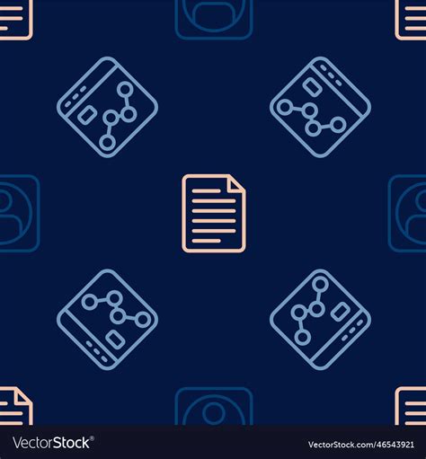 Set Line Create Account Screen Market Analysis Vector Image