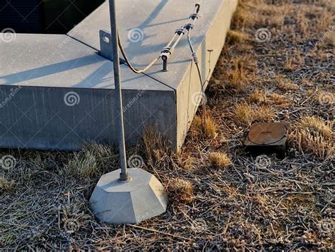 Lightning Conductor Is Used To Protect Buildings From Lightning Stock