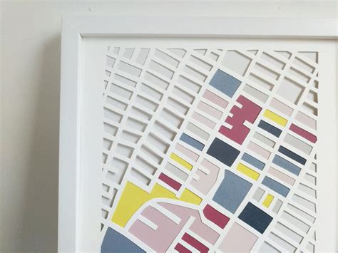 Gowanus Map Paper Cut Paper Cut Map Gowanus Wall Art Etsy