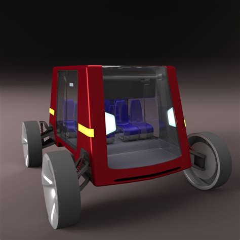 Concept Autonomous Bus 3d Model 15 Blend Obj Free3d