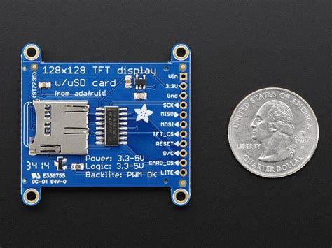 Adafruit 144 Color Tft Lcd Display With Microsd Card Breakout St7735r