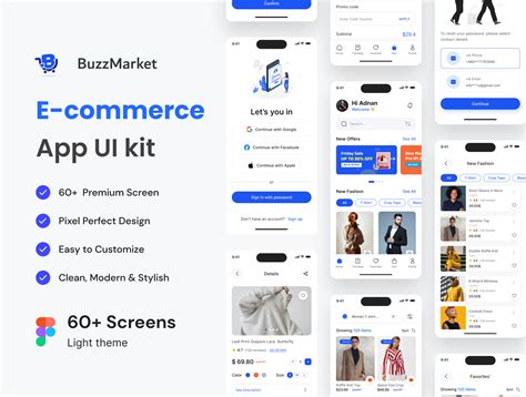 E Commerce Mobile App UI Kit Freebies UI Custom