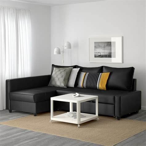 Угловой диван-кровать с отделением для/хран, Бумстад черный IKEA ...