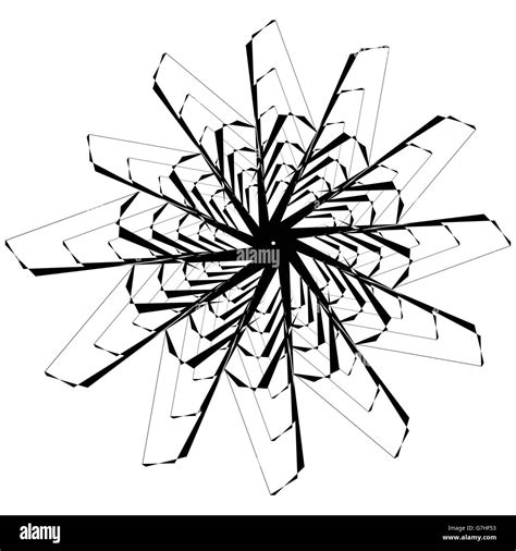 Circular Geometric Element Rotating Shapes Forms Abstract Illustration Stock Vector Image