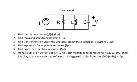 solved find transfer function vsi s 8pt find zeros and