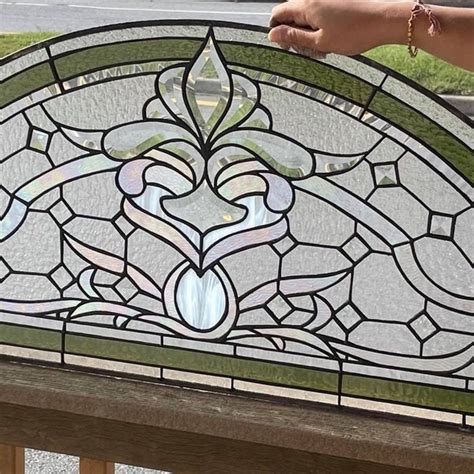 Semi Circle Stained Glass Window Etsy