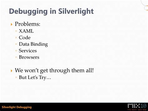 Silverlight Debugging Ppt Download