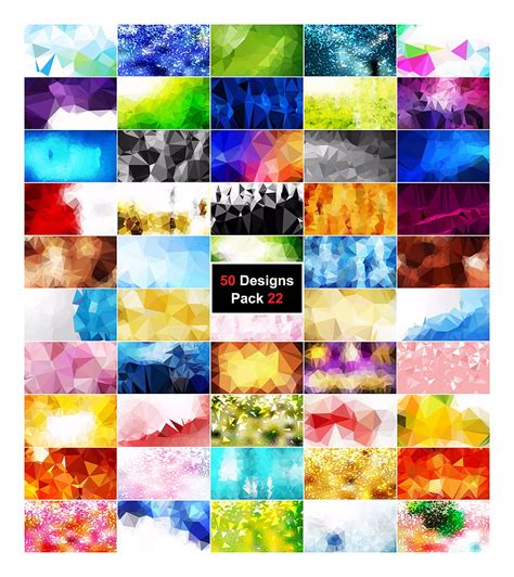 50 추상 다각형 배경 벡터 팩 22 Ai Uidownload