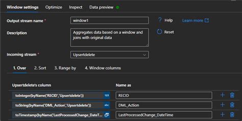 Error When Using Window Activity In Azure Data Factory Data Flow Microsoft Qanda
