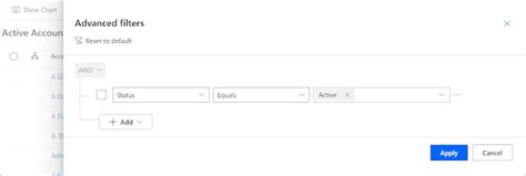 Dynamics 365 Advanced Filter