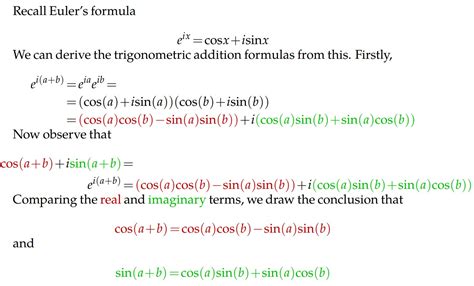 Euler Identity Cos Euler Identity Cos
