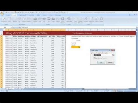Using VLOOKUP With Excel Tables Excel Microsoft Excel Hacking Computer