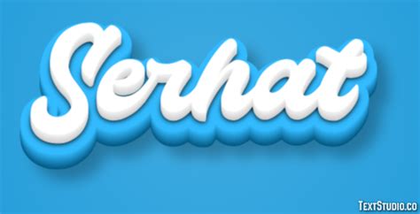 Serhat Blue 3d Text Effect Generator